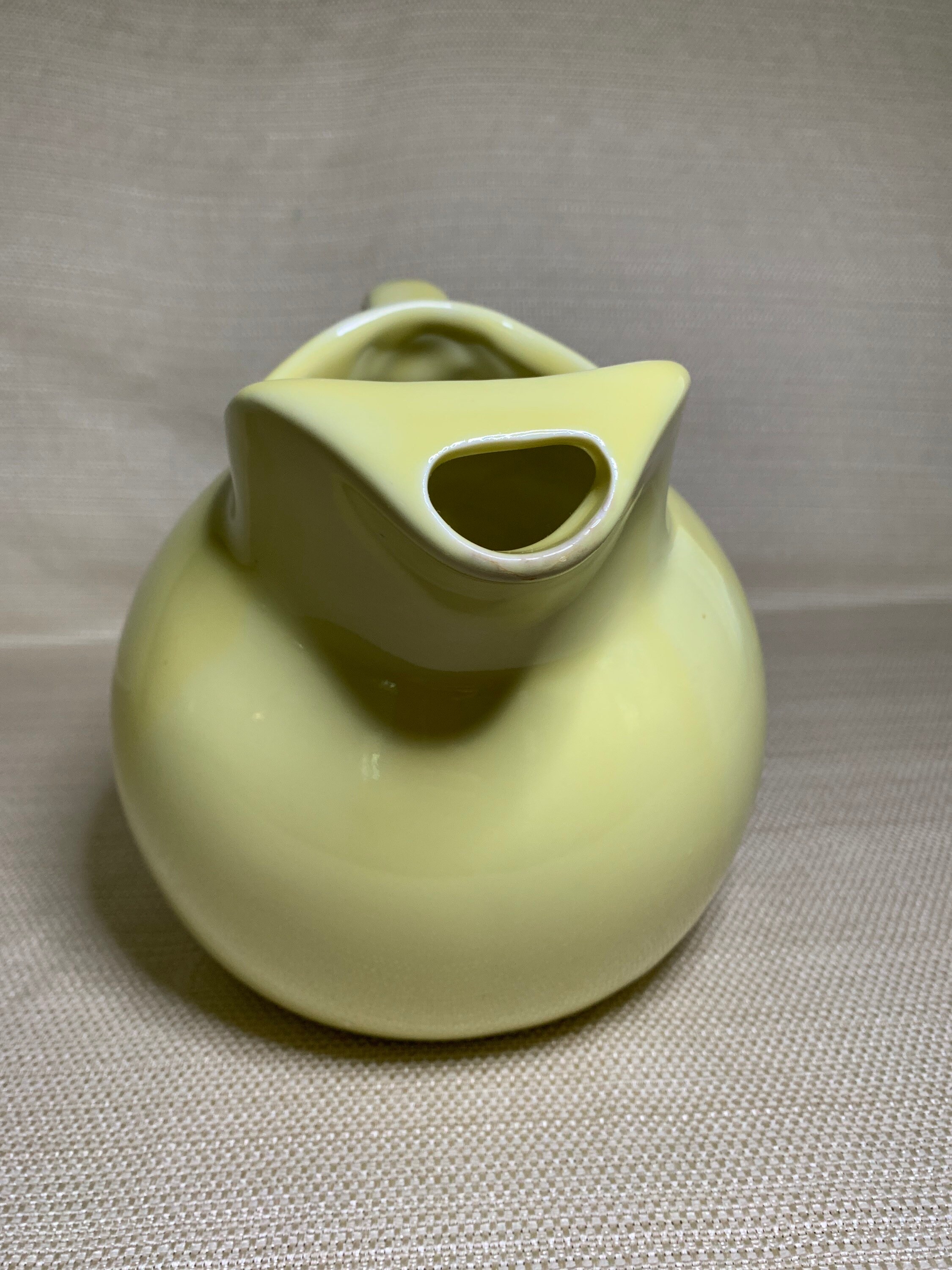 Vintage Hall Yellow Ball Pitcher With Ice Lip. - Etsy