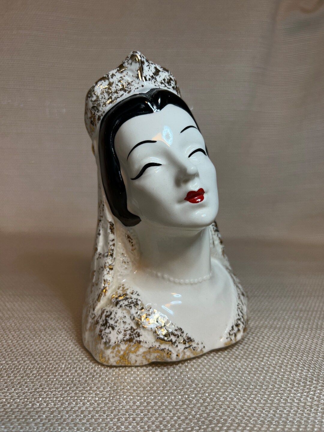 Vintage Wedding Day Lady Head Vase - 1950’s - Etsy