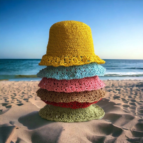 Raffia Sun Hat - Etsy