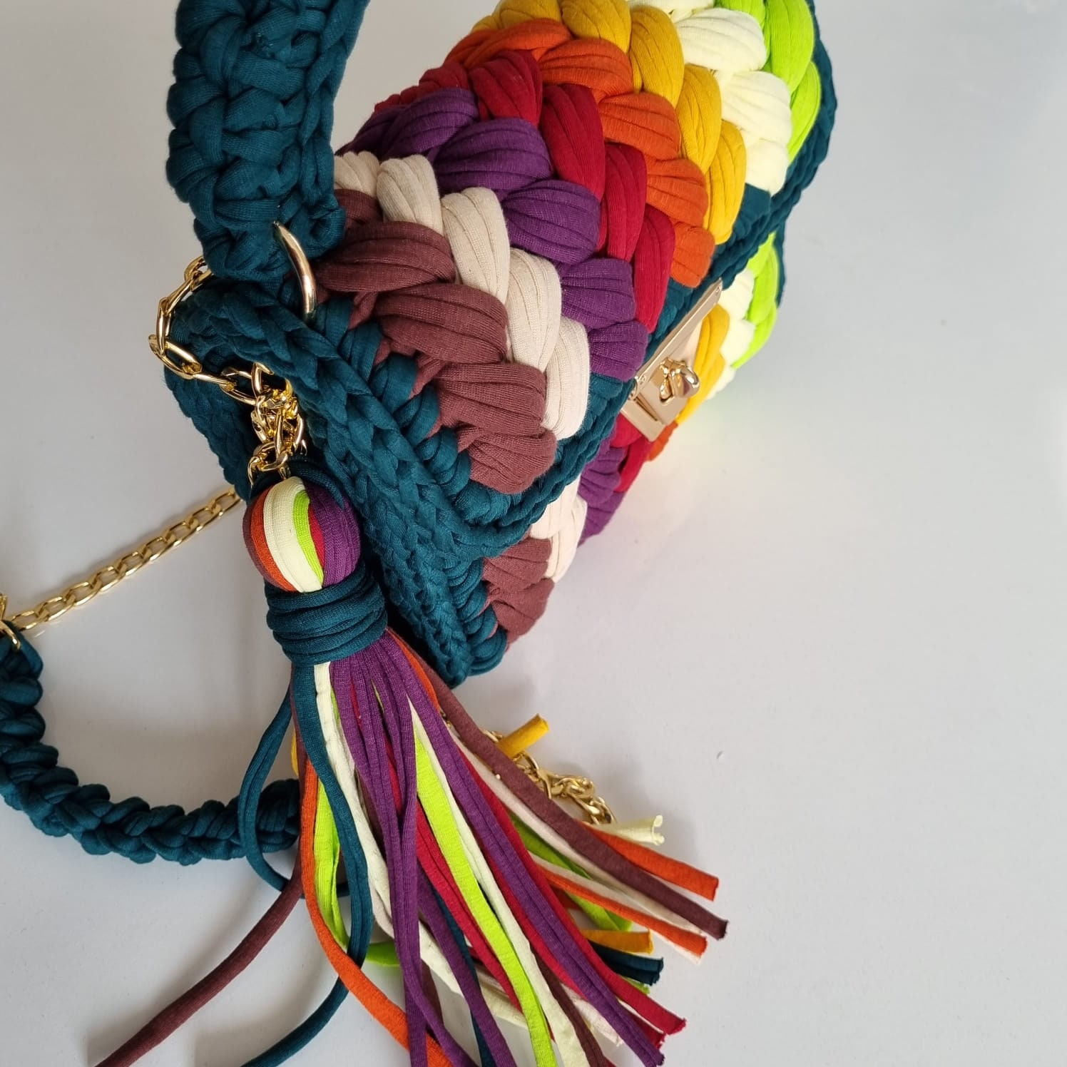 Multi Color Bag / Personalized Bag / Crochet Designer Bag / - Etsy