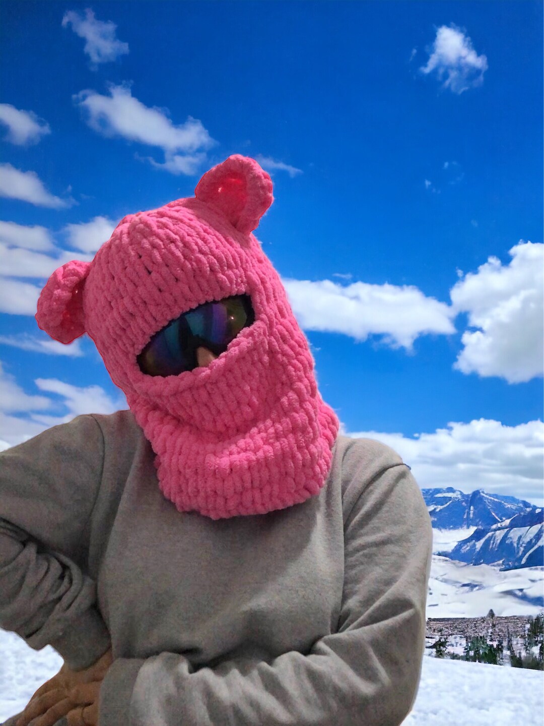 Helmet Balaclava Mask, Hand Knit Wool Balaclava, Animal Balaclava ...