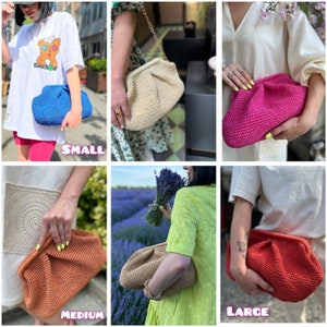 Small Raffia Beige Clutch Bag for Women Straw Knitted Raffia - Etsy