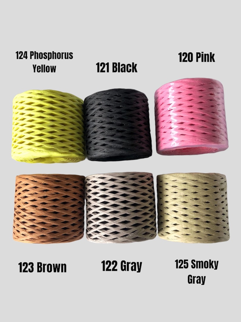 Premium Raffia, 30 Colors, Raffia Yarn, Paper Yarn, Washable, Clutch ...