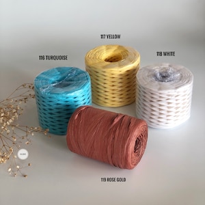 Premium Raffia, 30 Colors, Raffia Yarn, Paper Yarn, Washable, Clutch ...