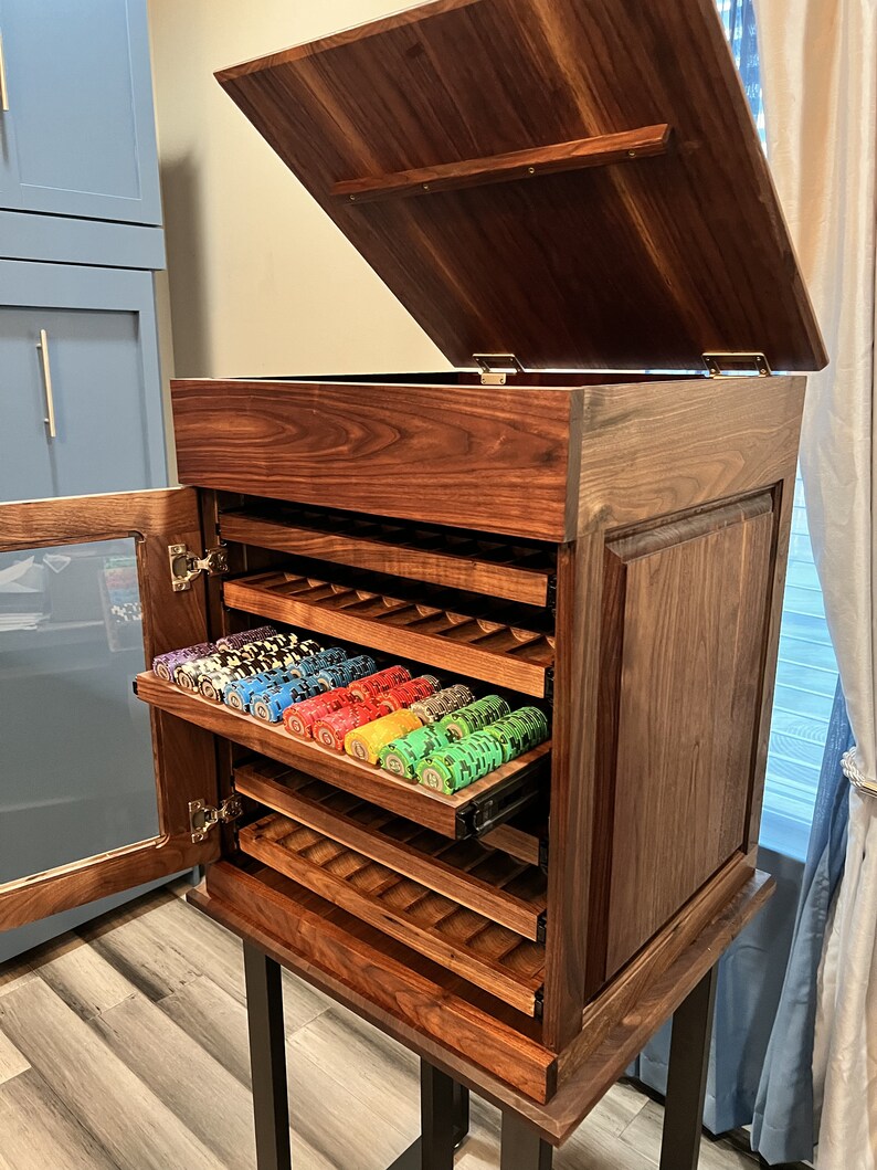 Poker Chip Storage Cabinet - Etsy