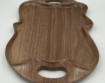Walnut Serving Tray With Handles. - Etsy