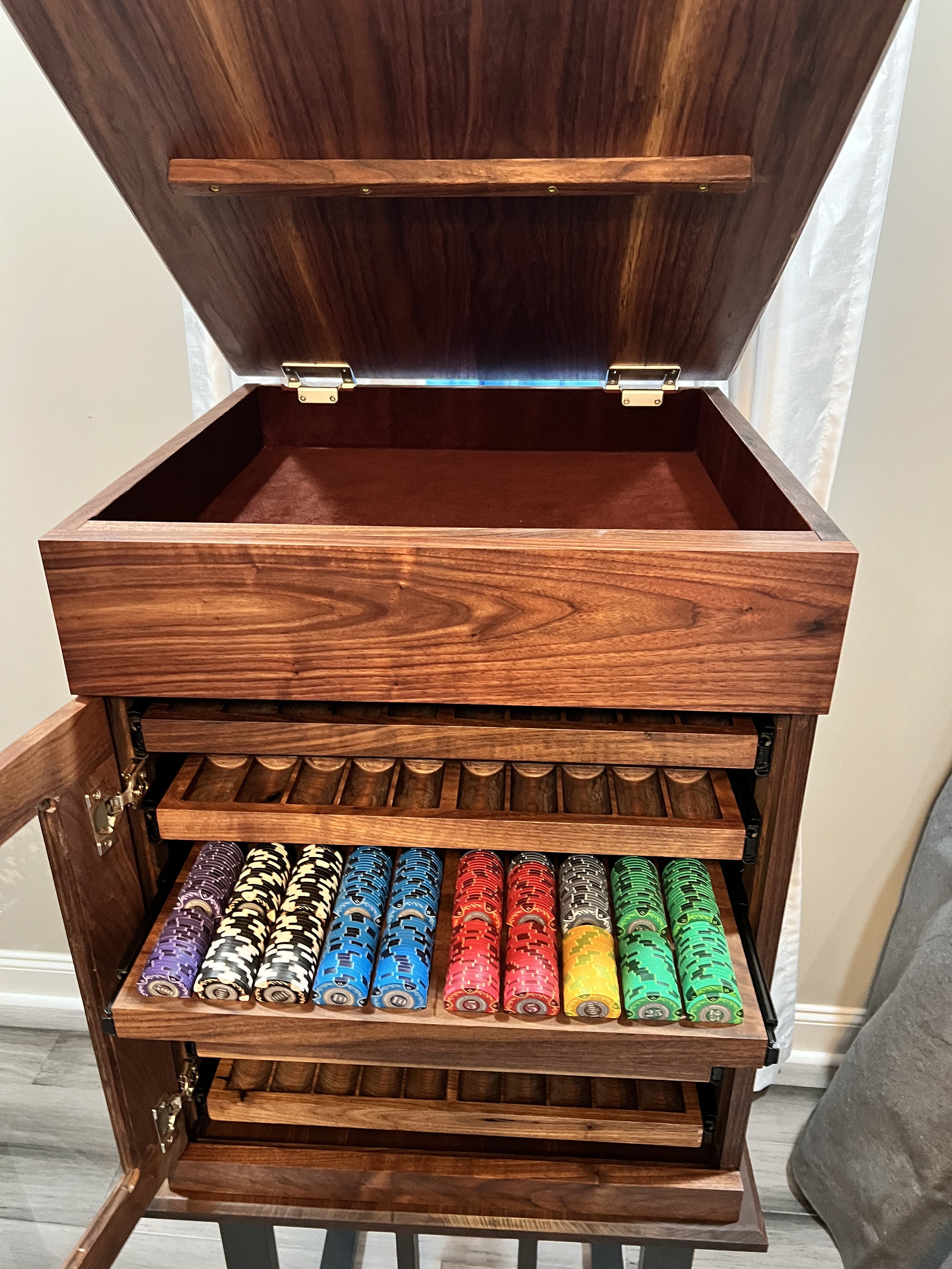 Poker Chip Storage Cabinet - Etsy