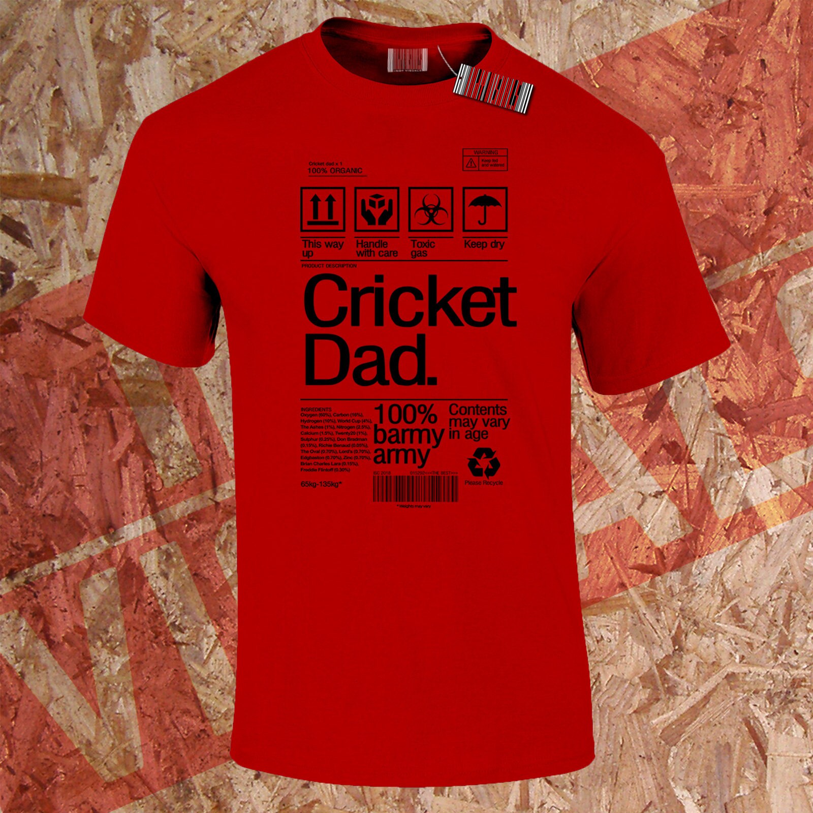Cricket Dad Product Label Father's Day Dad Grandad Funny Gift T-shirt ...
