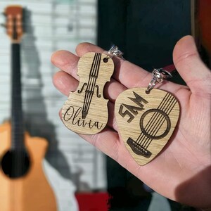Personalised Violin Shape Keyring Keychain. Music Lovers Gift. Violin ...