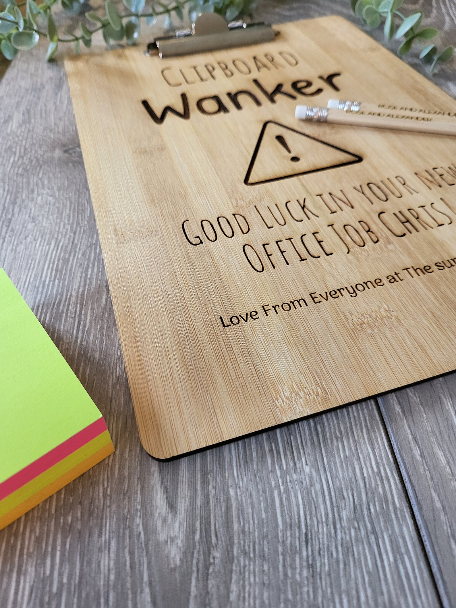 Personalised Bamboo Clipboard A4 - Custom Office Gift Bingo Board - Etsy UK