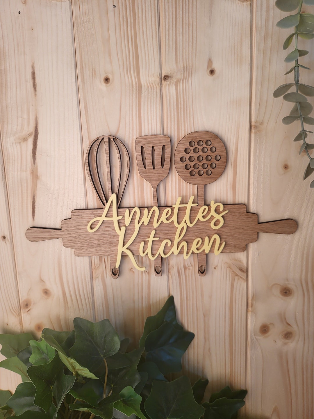 Personalised Name Kitchen Wall Sign. Utensils. Mothers Day - Etsy