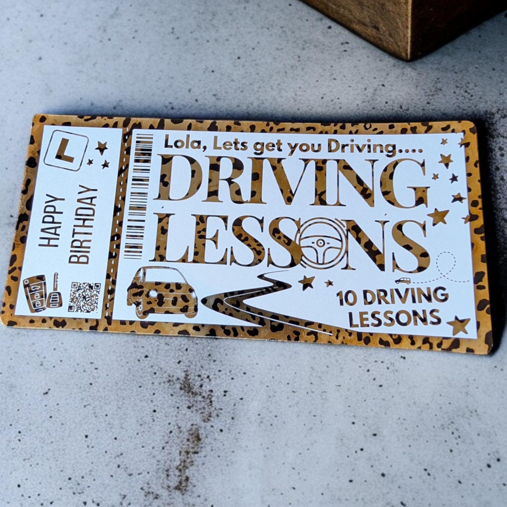 Personalised Foil Driving Lesson Gift Ticket: 17th Birthday Surprise ...