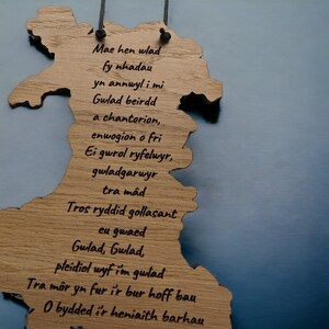 Welsh National Anthem Wooden Wall Hanging - Cymru Wales Home Decor ...