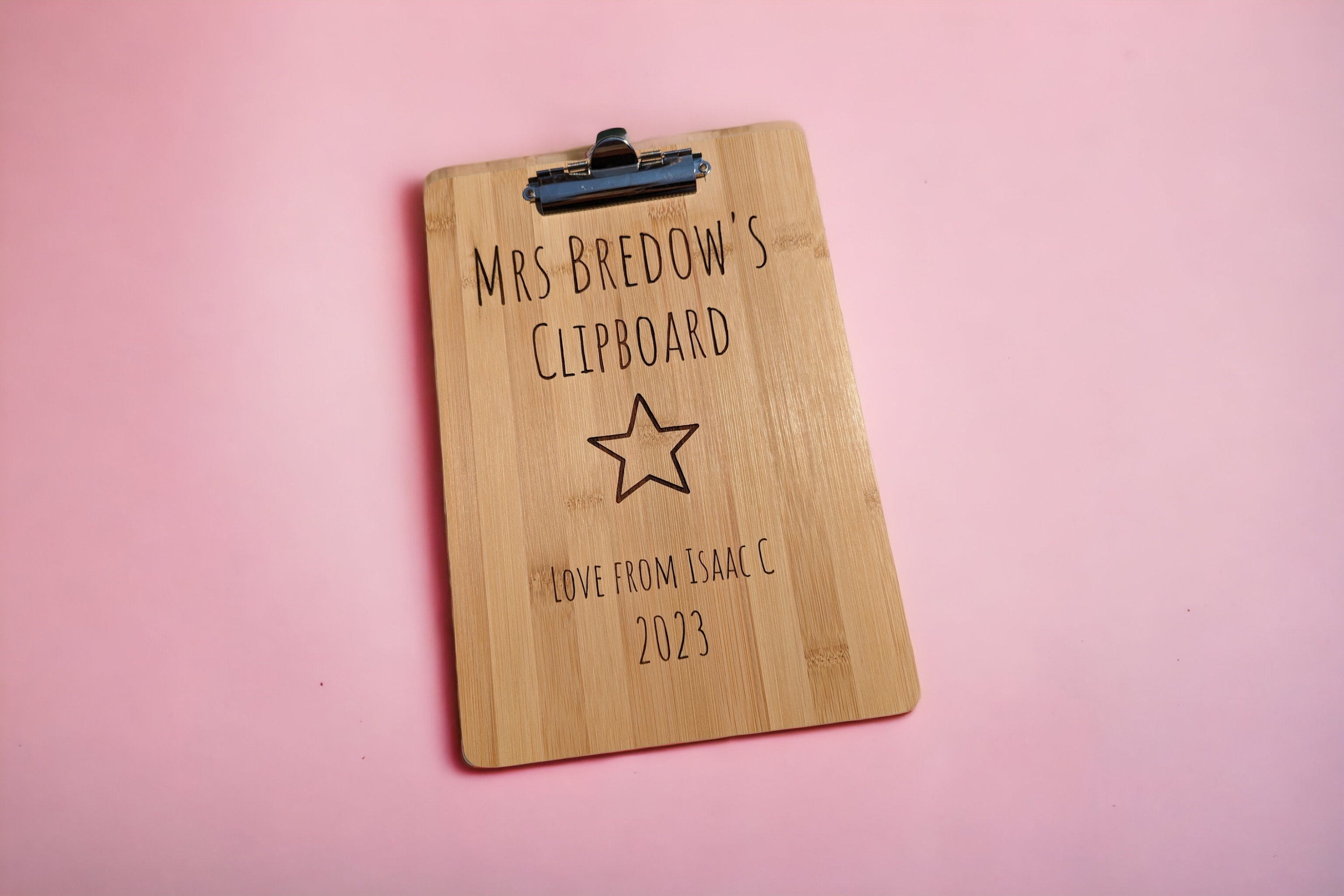Personalised Bamboo Clipboard A4 - Custom Office Gift Bingo Board - Etsy UK