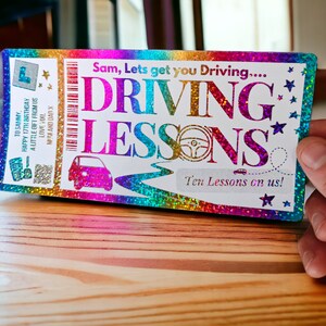 Foil Ticket Driving Lesson Gift Learner 17th Birthday - Voucher ...