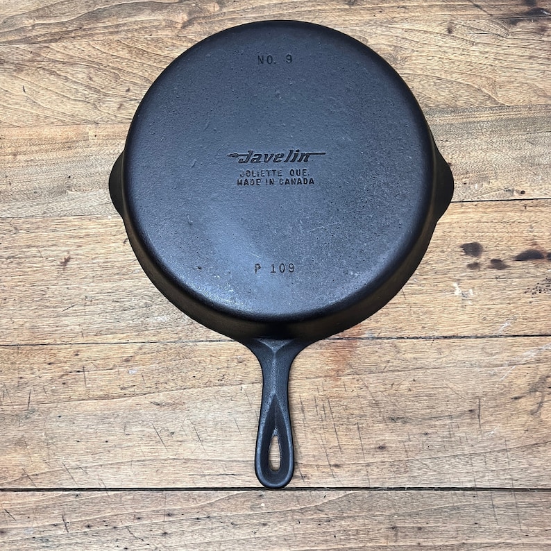 Restored Javelin Cast Iron Pan Size 9 Rare Canadian Pan - Etsy