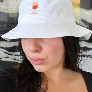 Aperol Spritz Glass (MORE COLORS) Lightweight Embroidered Bucket Hat ...