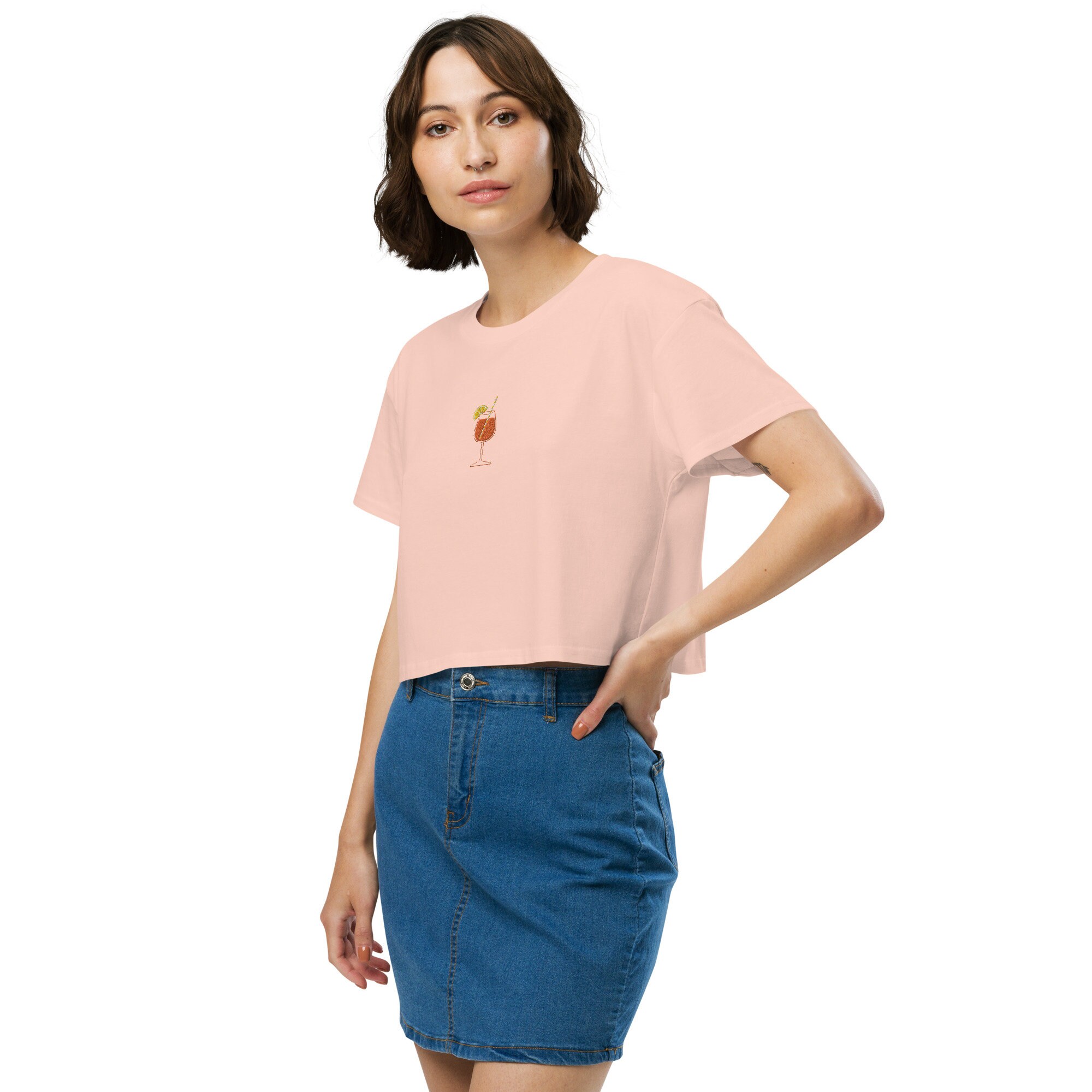 Aperol Spritz Embroidered Crop Top | Cocktail Lovers Gift Ideas ...