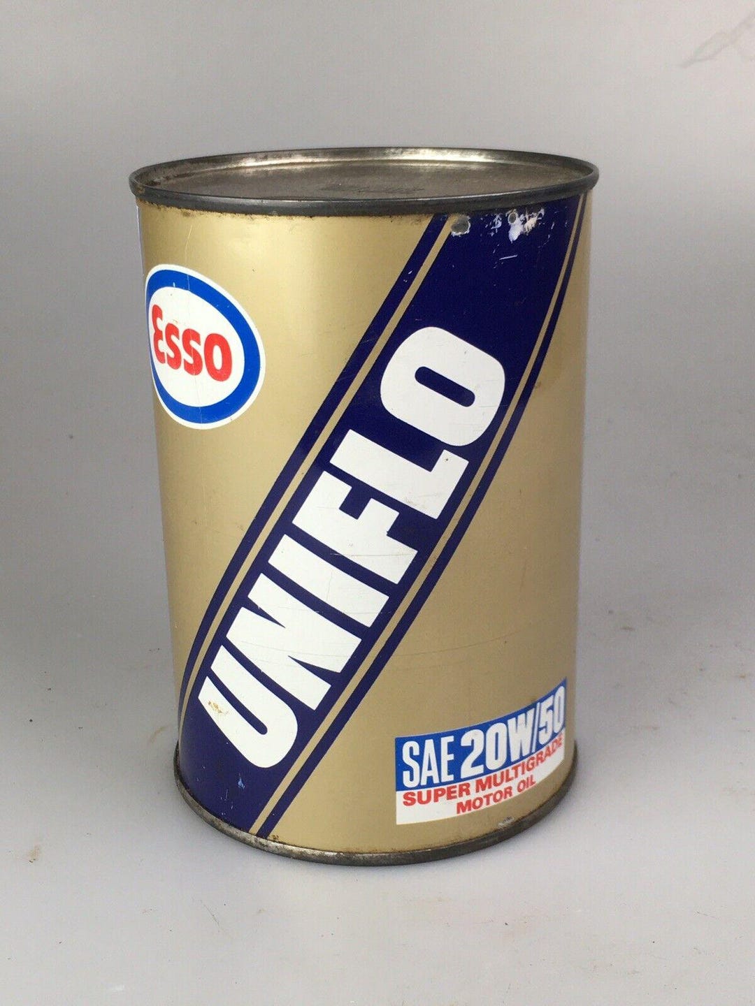 Vintage 1l Esso Uniflo 70s Metal Can Motor Oil Sealed New - Etsy