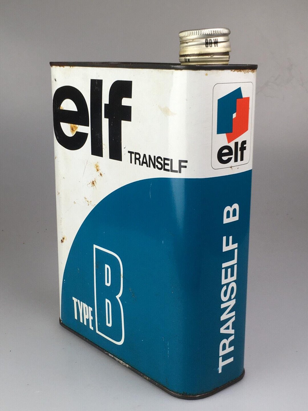 Vintage 2l Elf Tranself Type B Motor Oil Can Metal Bottle - Etsy