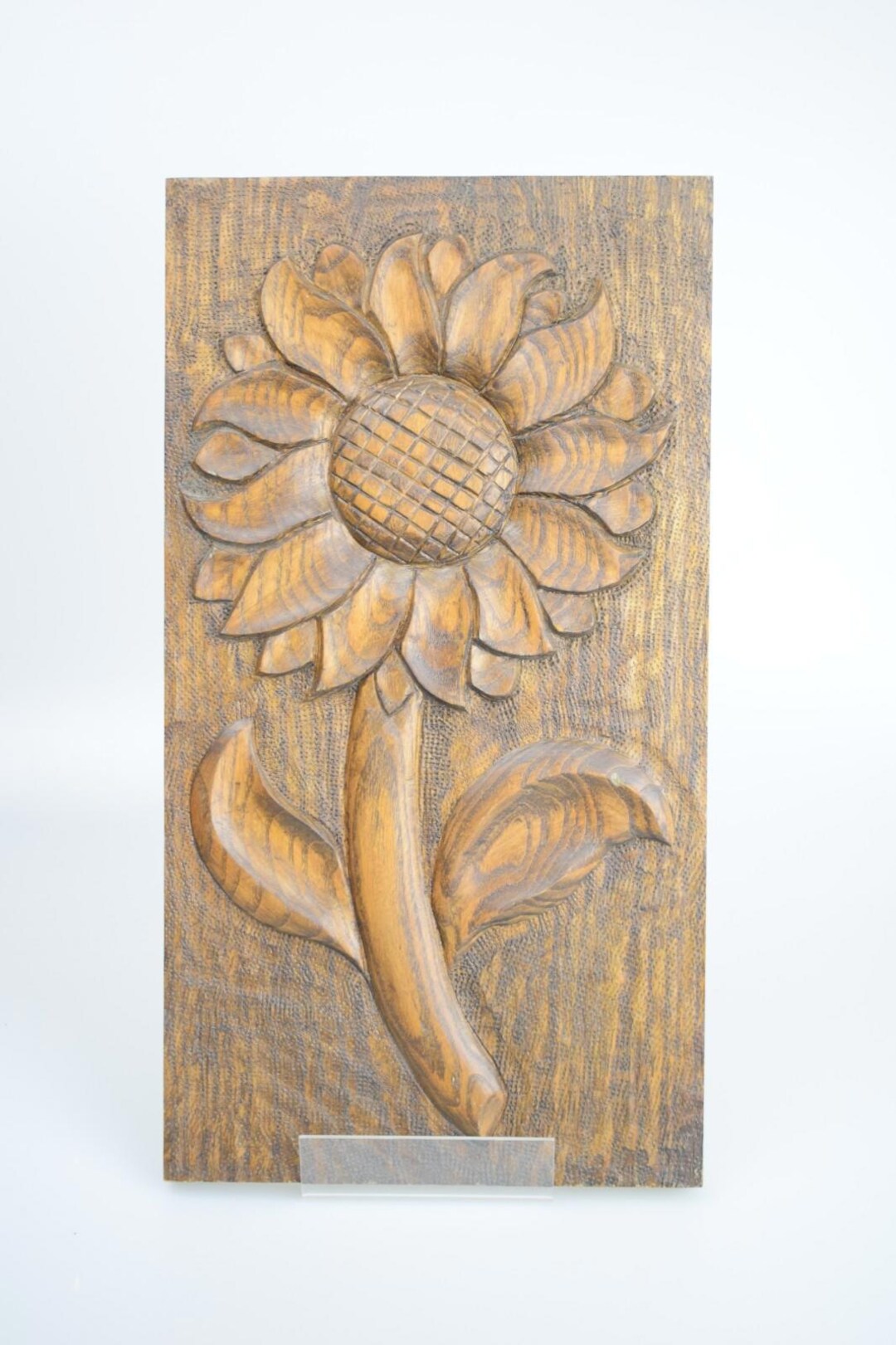 Antique Wood Panel Carving of a Sunflower 40 X 21.5 Cm - Etsy