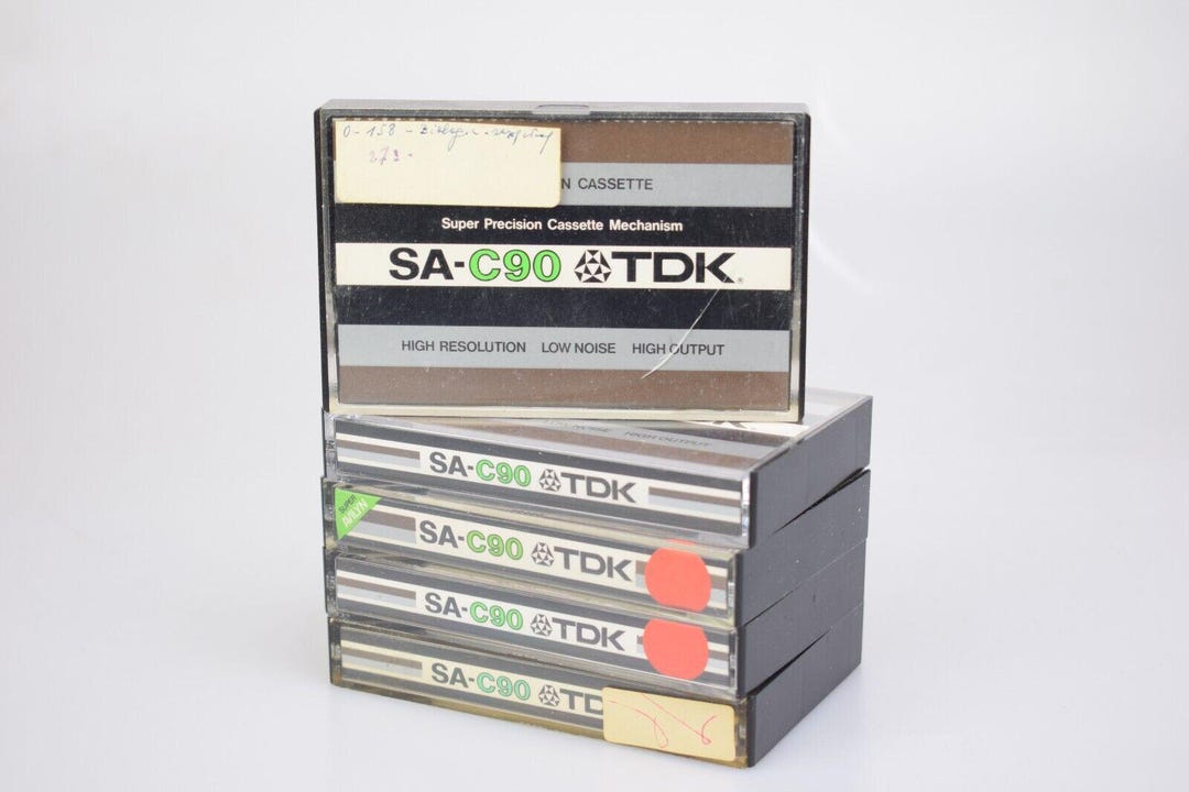 5x TDK SA-C90 High Position Chrome Cassette Audio - Used, Clean Inlay ...