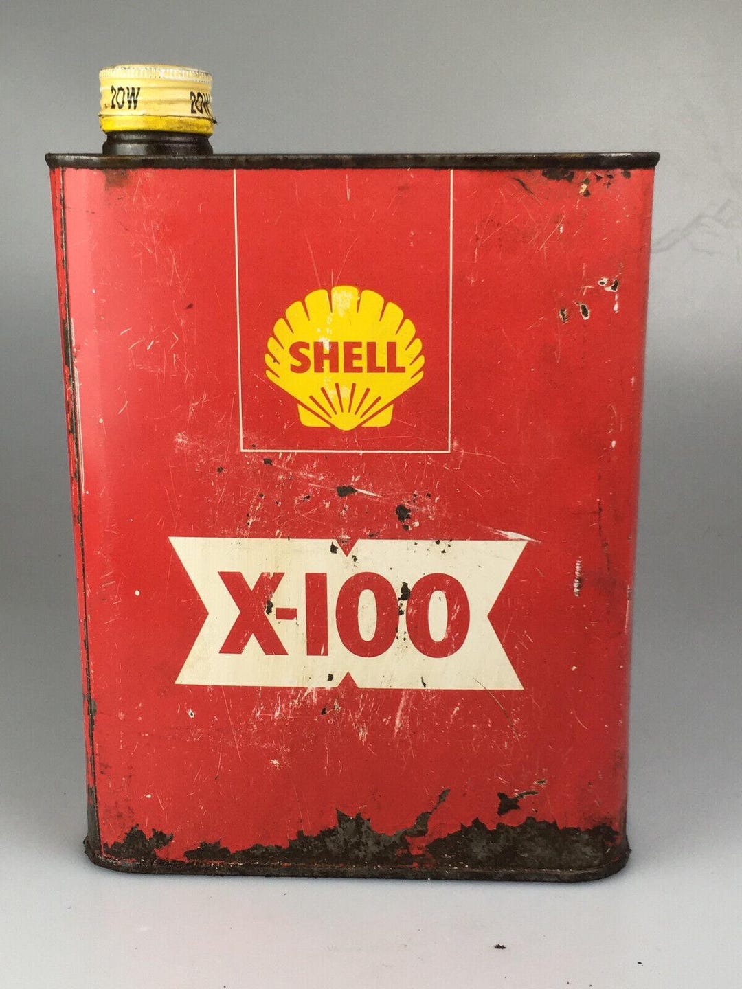 Vintage Shell X-100 Motor Oil Metal Can Bottle - Etsy