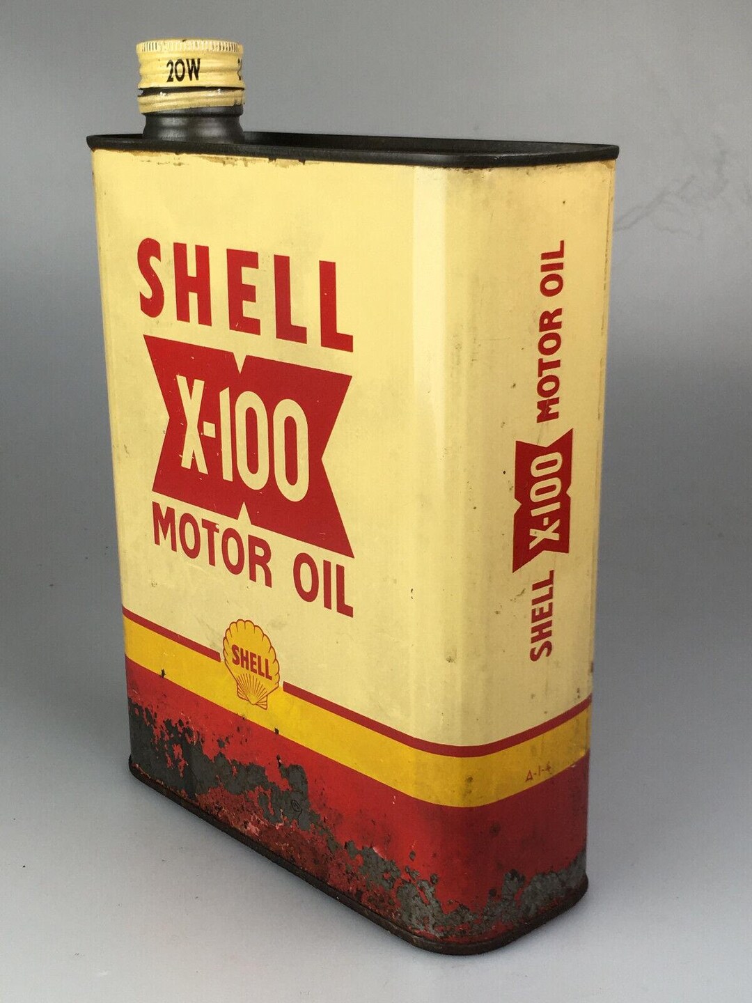 Rare Vintage Shell X-100 Motor Oil Can Metal Bottle - Etsy UK