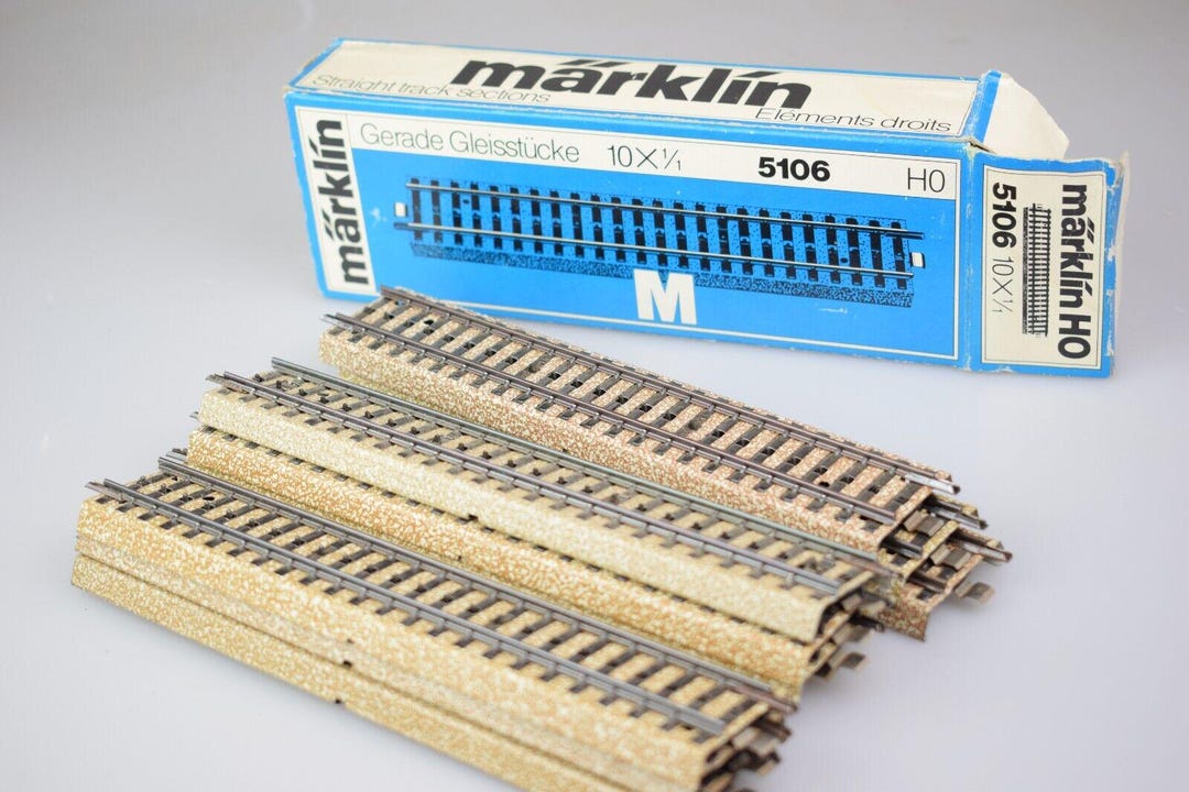 10x H0 Marklin 5106 Straight Tracks Rail 180mm - Etsy