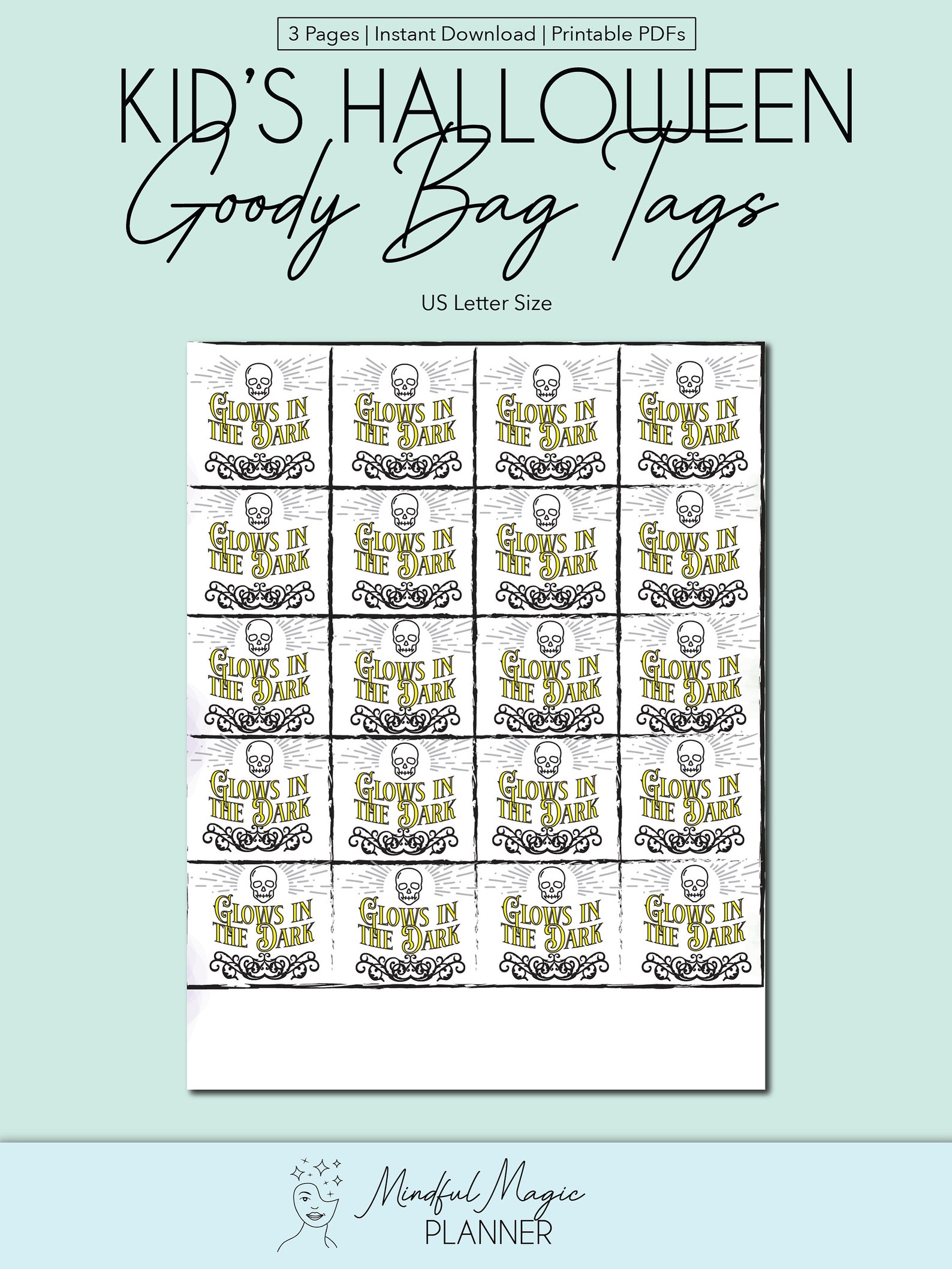 Halloween Goody Bag Favor Tags- Printable - Etsy