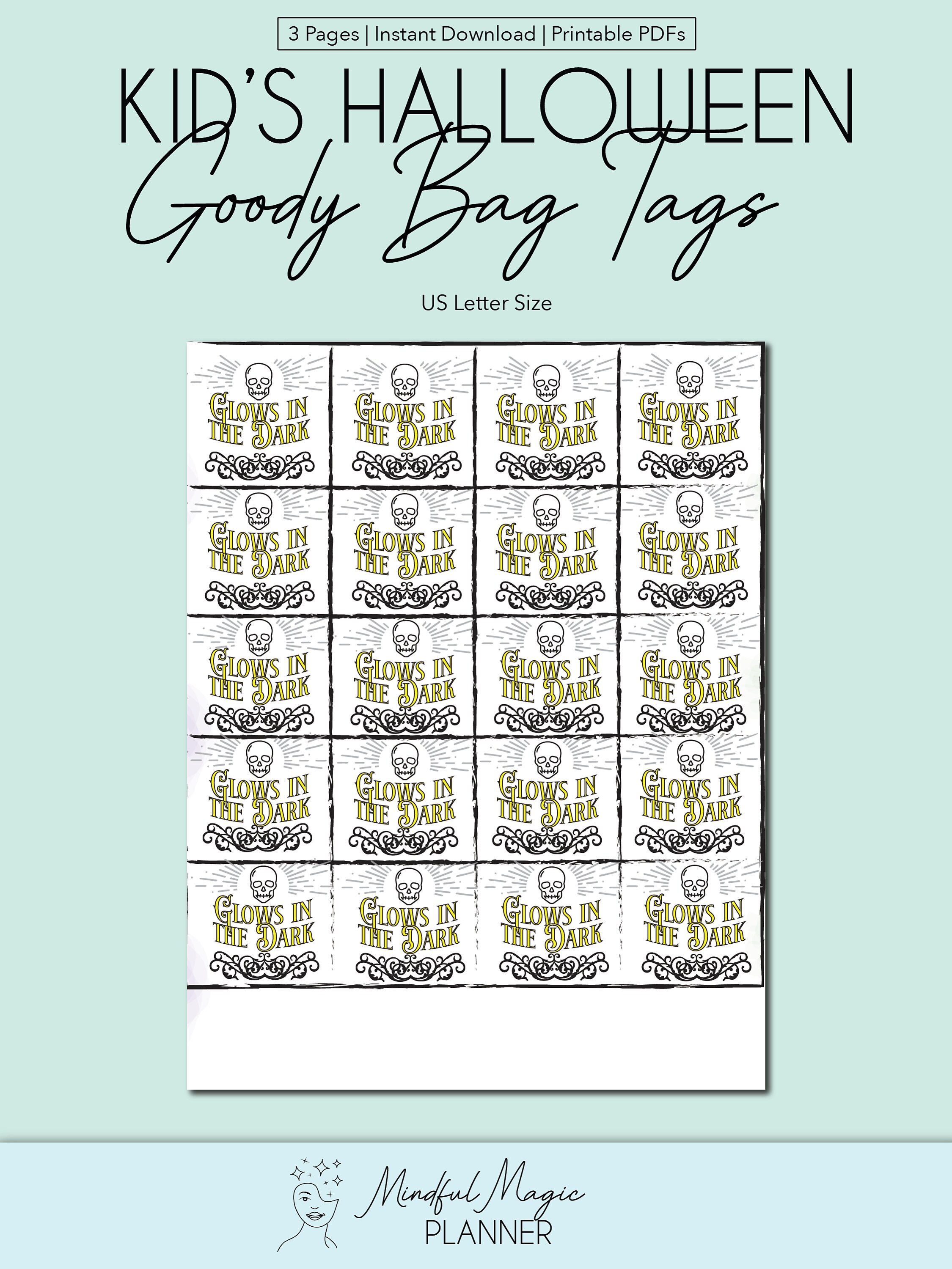 Halloween Goody Bag Favor Tags- Printable - Etsy