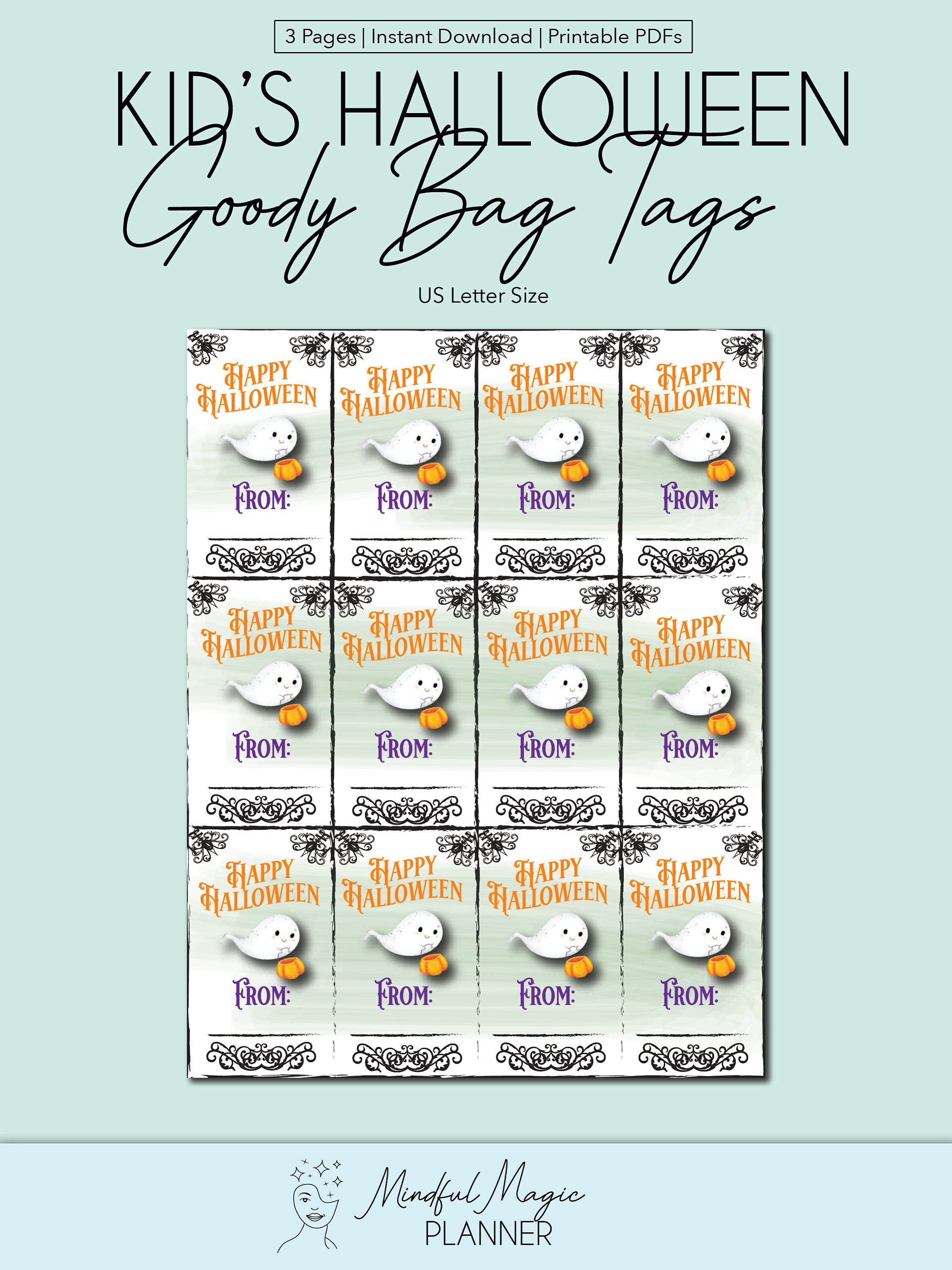 Halloween Goody Bag Favor Tags- Printable - Etsy