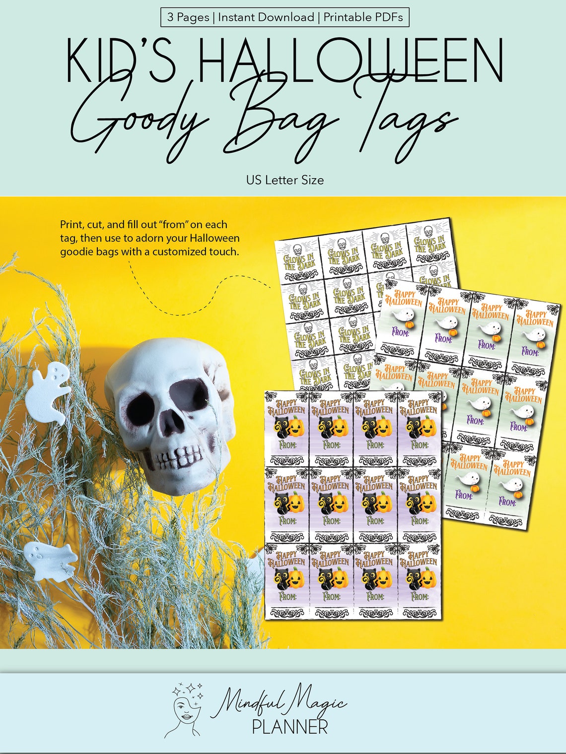 Halloween Goody Bag Favor Tags Printable - Etsy