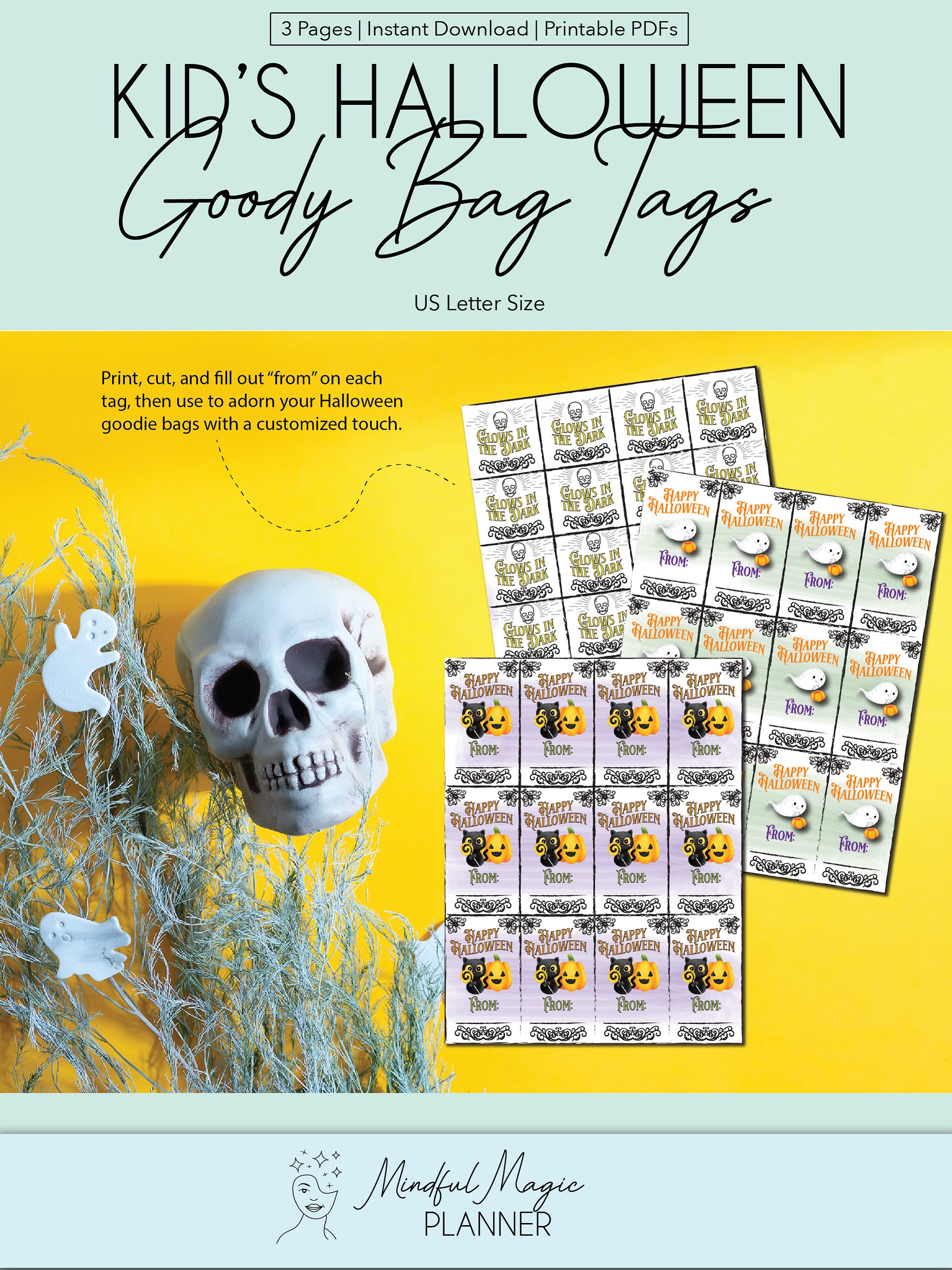 Halloween Goody Bag Favor Tags- Printable - Etsy