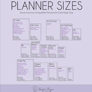 Habit Tracker Planner Insert in 14 Sizes - US Letter, Half Letter, A4 ...