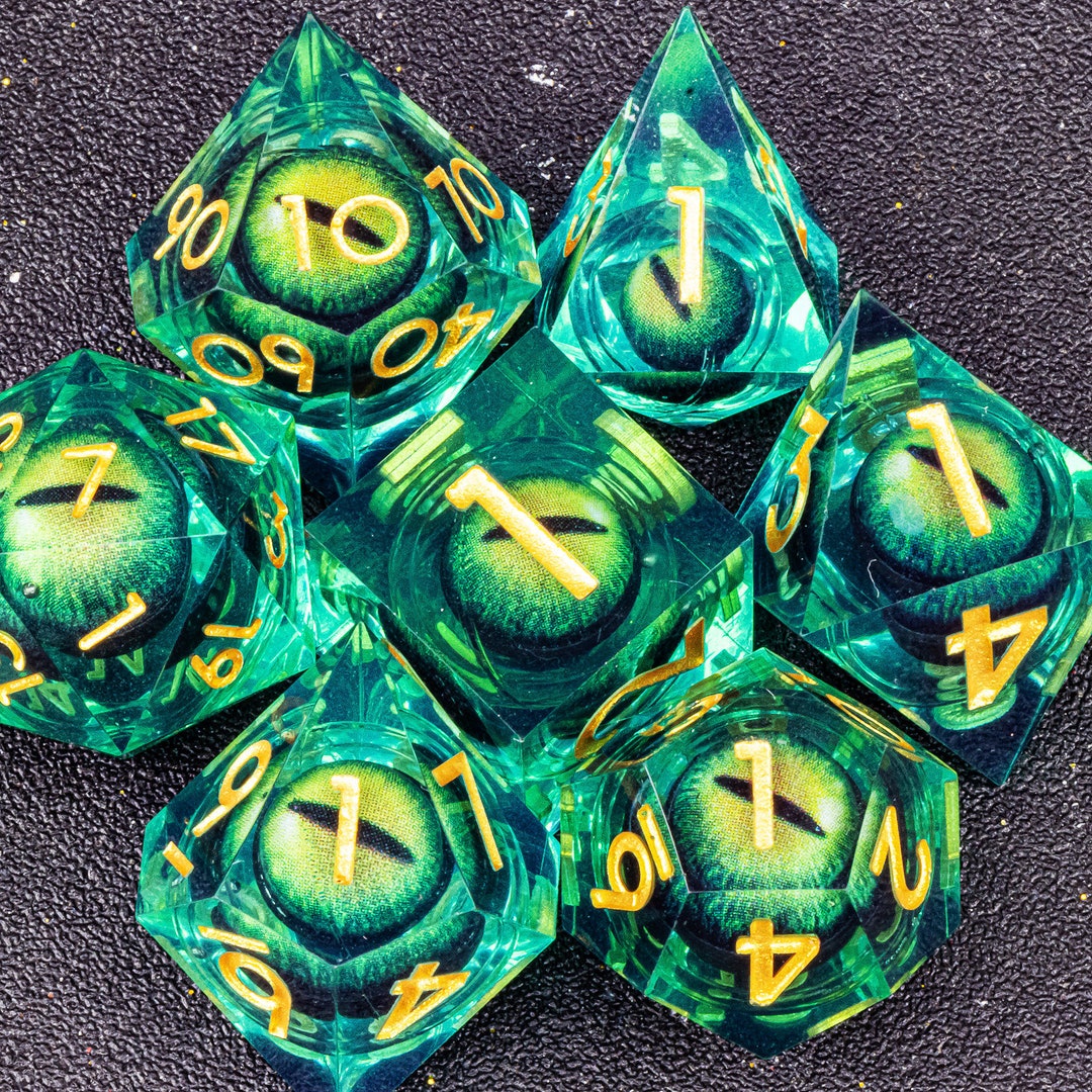 Beholder's Eye Liquid Core Dnd Dice Dragon's Eye - Etsy