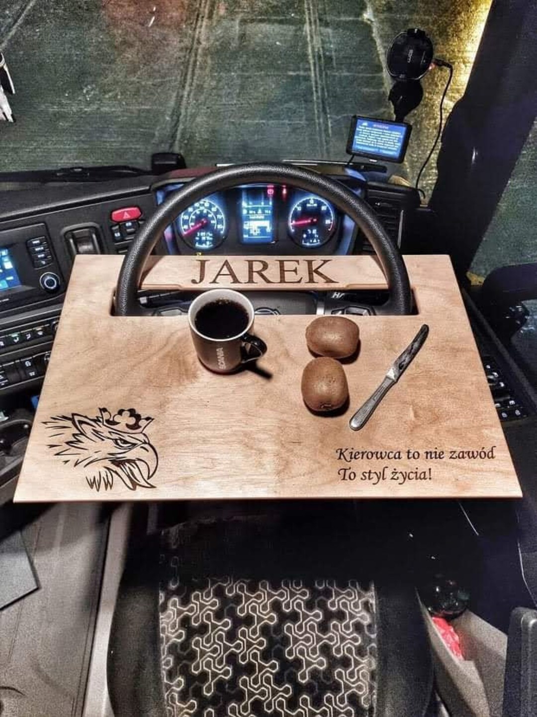 PERSONALIZED Steering Wheel Table for TIR Trucks MAN, Scania, Renault ...
