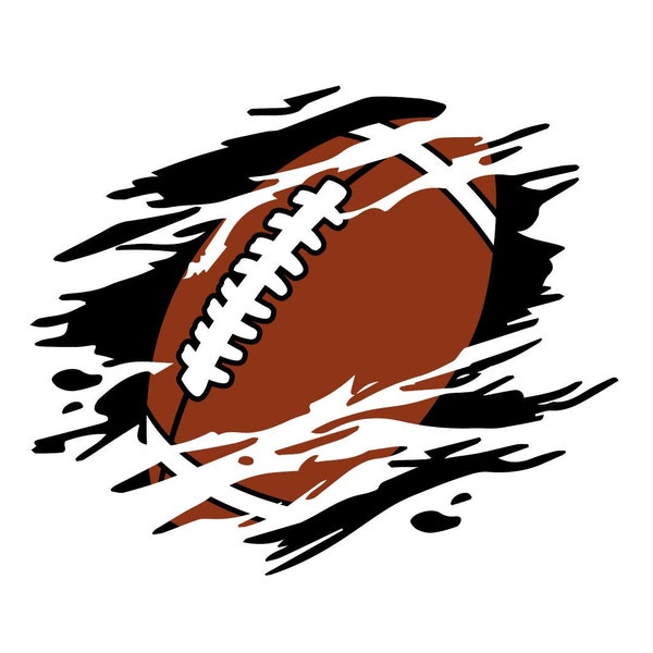 Distressed Football Clipart - Etsy