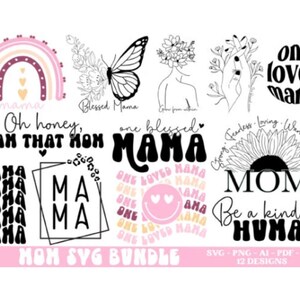 Mothers Day Svg, Mom Bundle Svg, Mom Svg, Mom Life , Girl Mom Svg, Mama ...