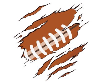 Football Torn Svg - Etsy