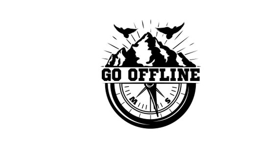 Go Offline Svg Compass Svg Mountain Silhouette Svg Camping - Etsy