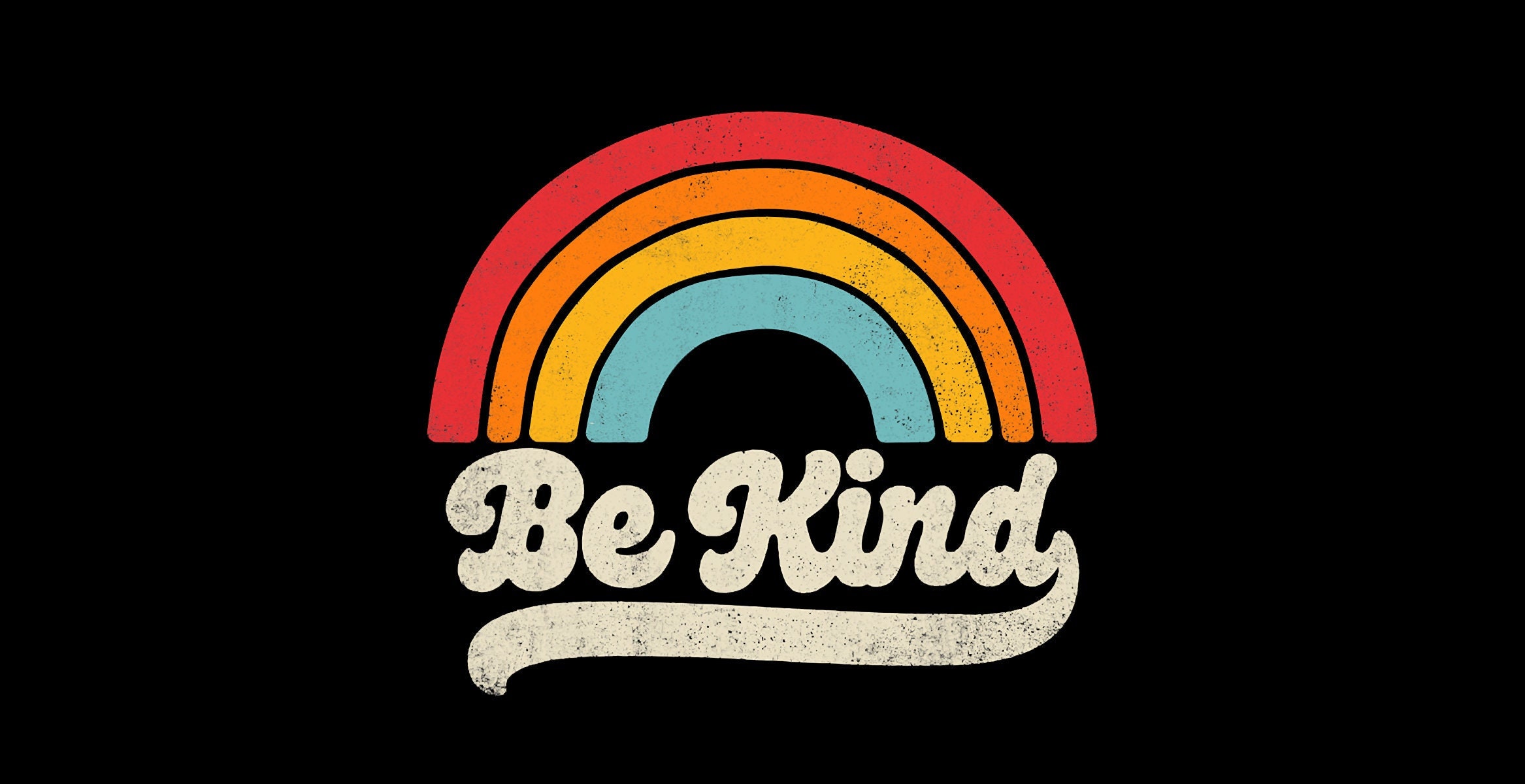 Be Kind Png, Kindness Rainbow Png, Be Kind Retro Rainbow Design ...