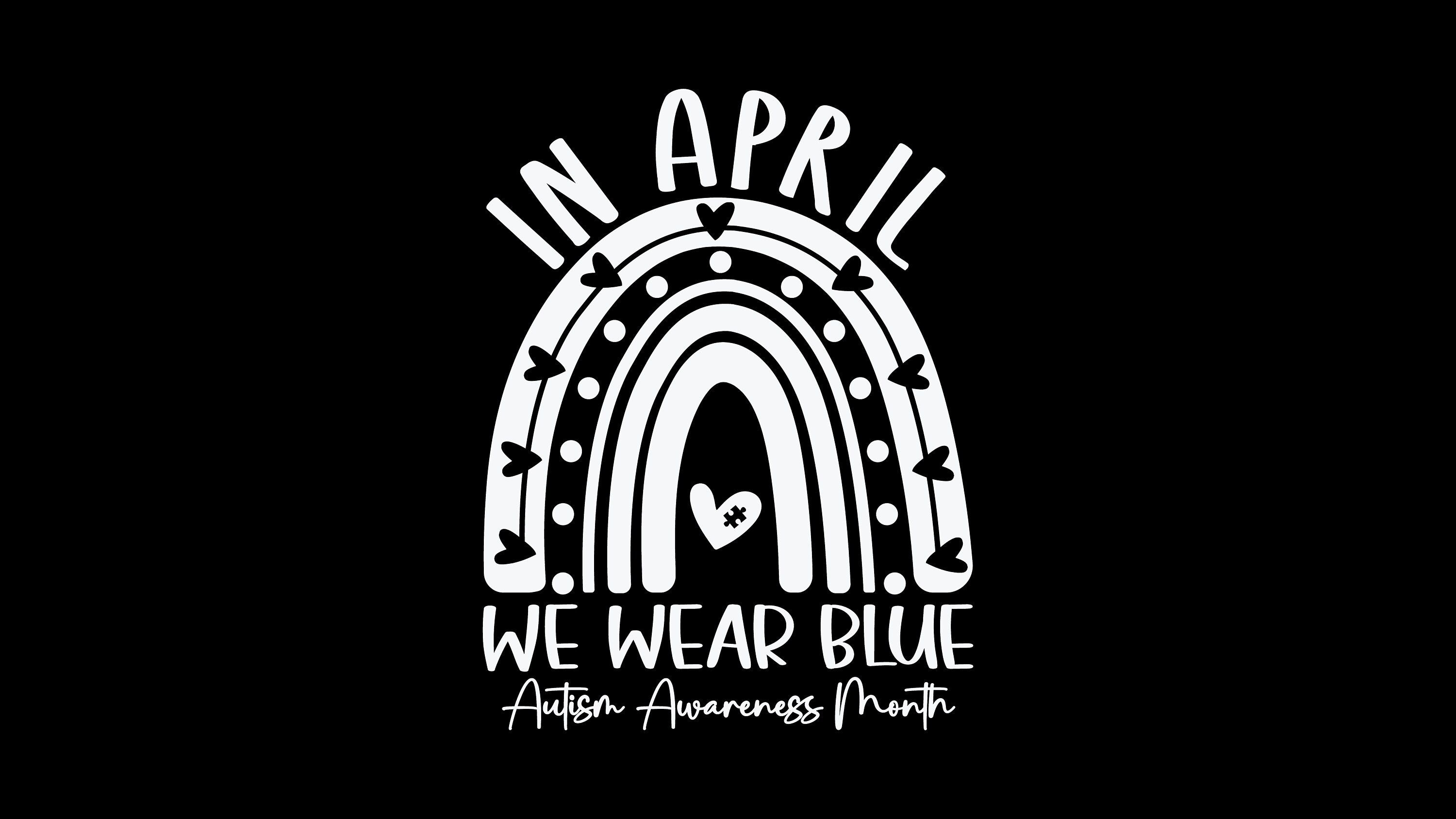 Blue Rainbow Png, We Wear Blue for Autism Awareness Png, Autism ...