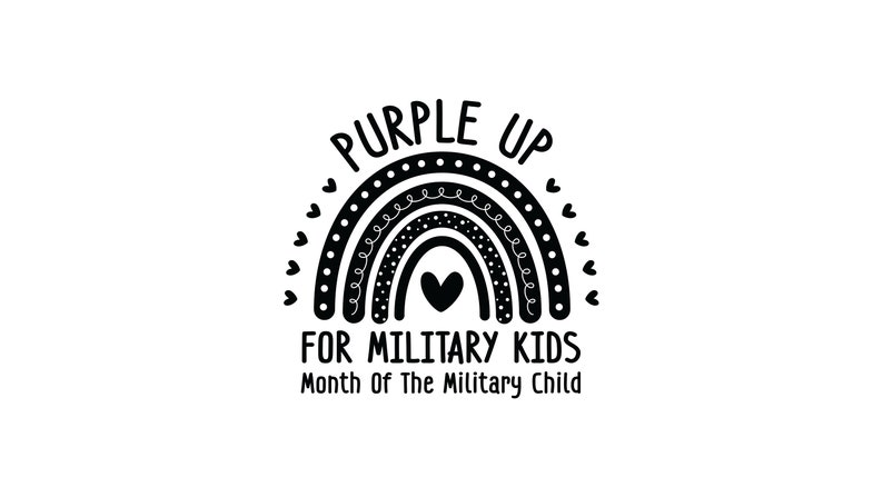 Purple up Military Child Svg Png Month of the Military Child - Etsy