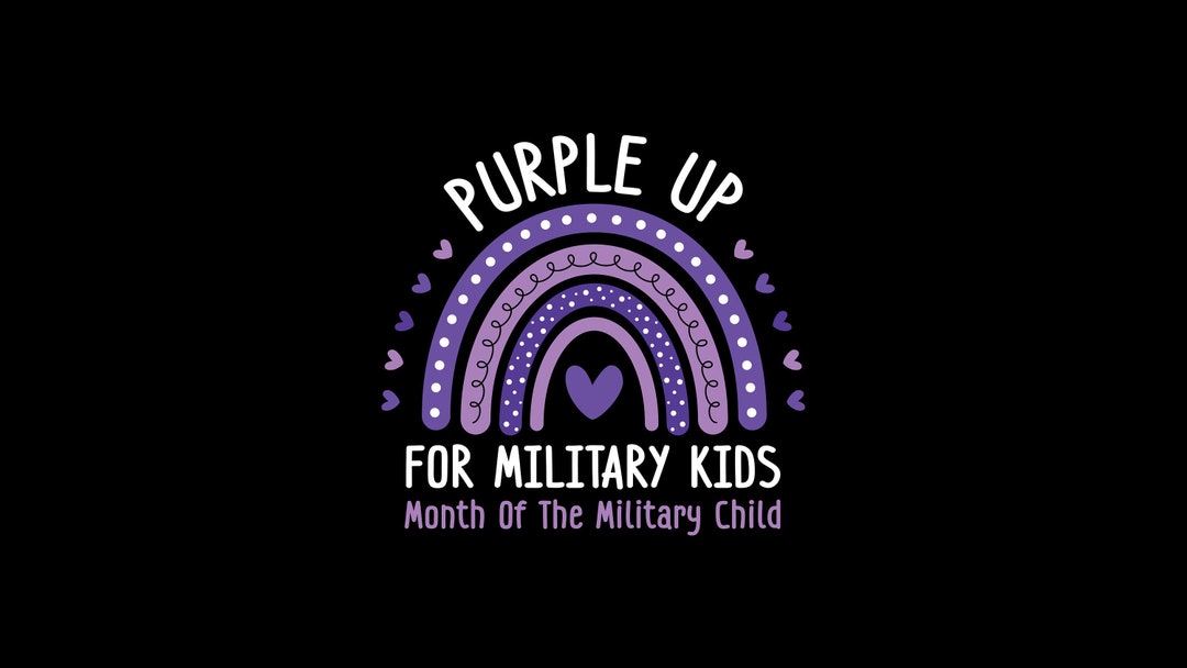 Purple up Military Child Svg Png, Month of the Military Child Svg ...