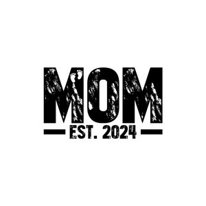 Mom Est 2024 Svg, Mom Retro Vintage, New Mommy Svg Png, Pregnancy ...