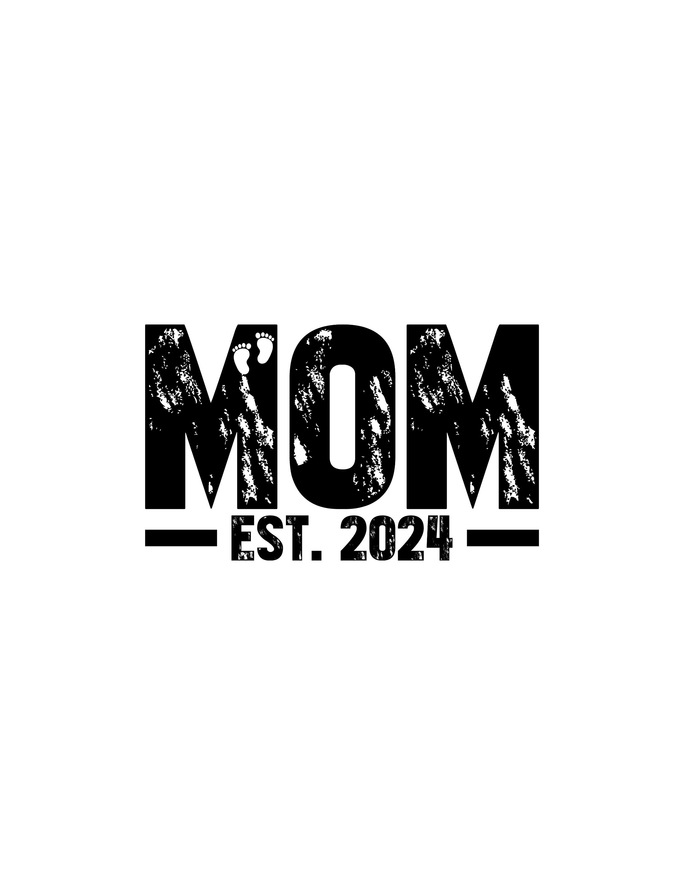 Mom Est 2024 Svg, Mom Retro Vintage, New Mommy Svg Png, Pregnancy ...
