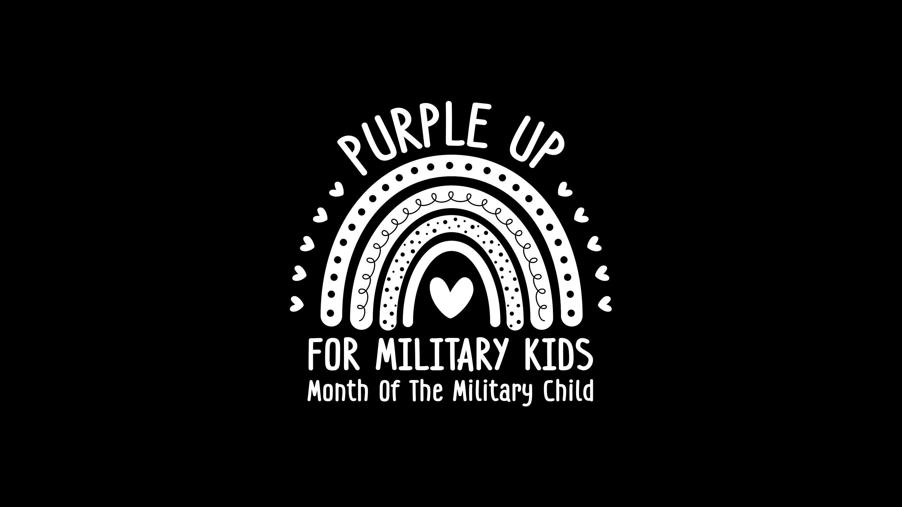 Purple up Military Child Svg Png Month of the Military Child - Etsy