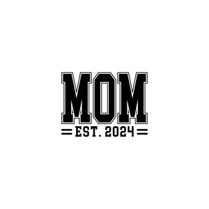 Mom Est 2024 Svg, Mom Retro Vintage, New Mommy Svg Png, Pregnancy ...