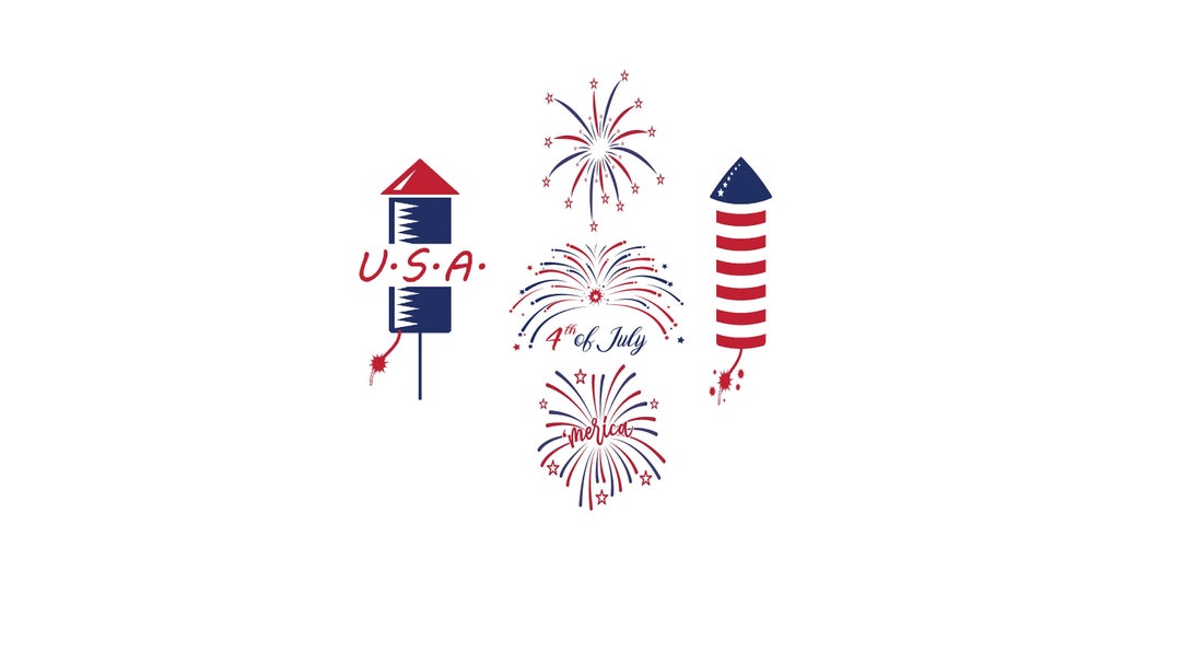 Fireworks SVG Bundle, Happy 4th of July Svg, Independence Day Svg ...